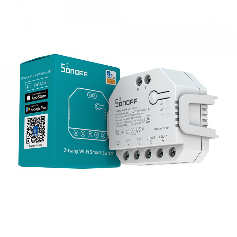 SONOFF Dual R3 Two Gang Wi-Fi Smart Switch