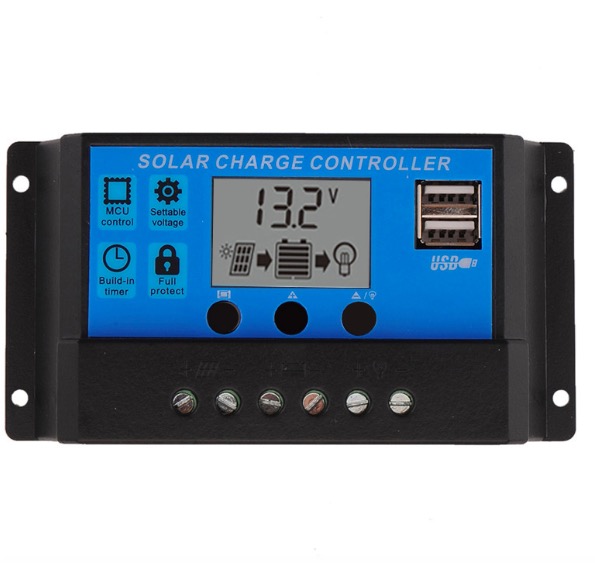 PWM 40A Dual USB Solar Panel Battery Regulator Charge Controller 12V 24V